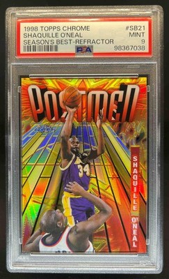 1998-99 Topps Chrome Shaquille O'Neal Season's Best Refractor Postmen ...