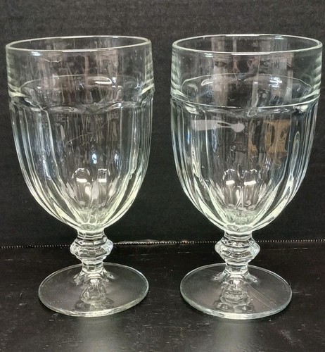 Vintage Set of 2 Libbey Gibraltar Duratuff 16 oz Iced Tea Water Goblets Glasses | eBay