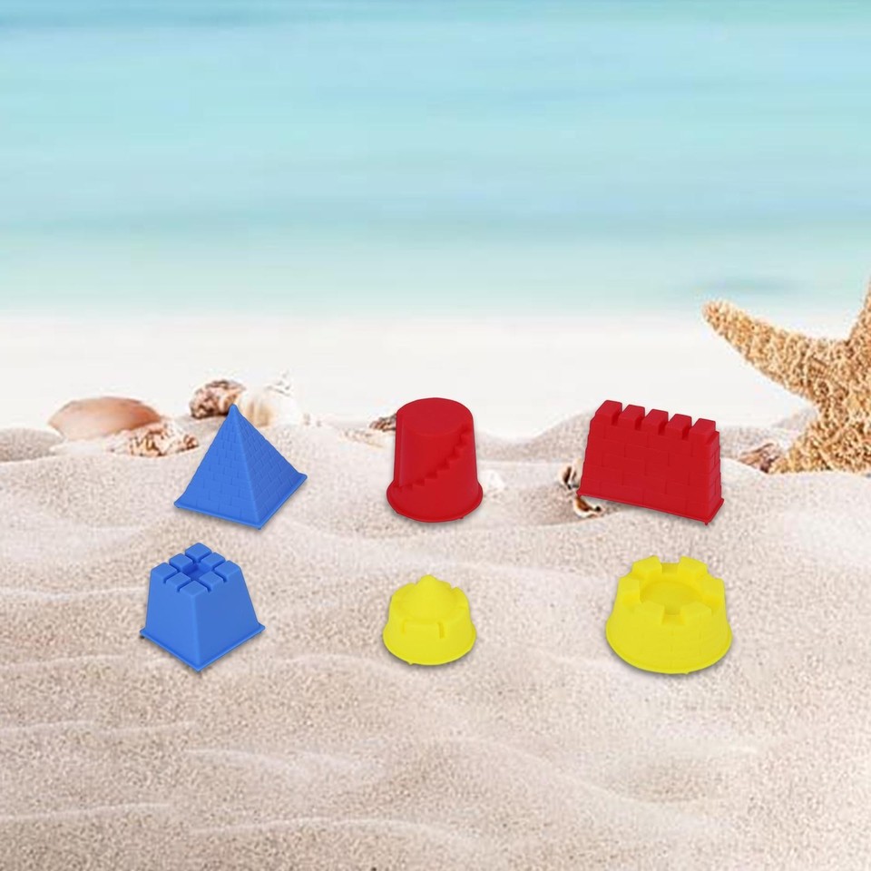 Beach Sand Set Fun Sandbox Toys Pyramid Castle Model for Ages 4-8 Girls ...