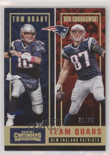 2017 Contenders Team Quads Gold /99 Brandin Cooks Rob Gronkowski Tom ...