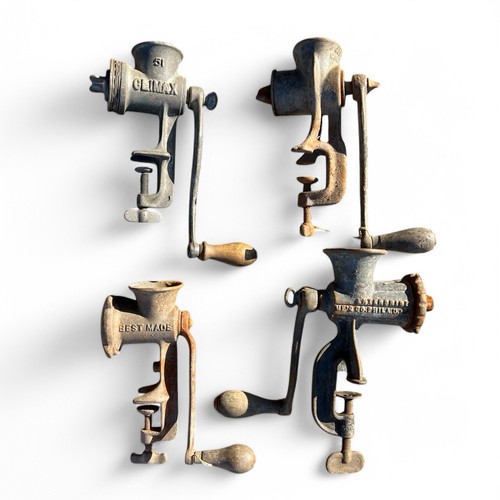 Lot Of 4 Vintage Cast Iron Table Top Meat Grinders Enterprise Climax ...