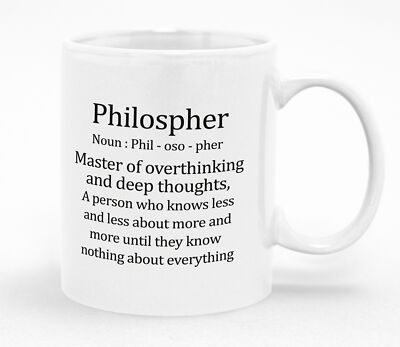 Philosopher Noun Mug: Master of Overthinking and Deep Thoughts , funny ...