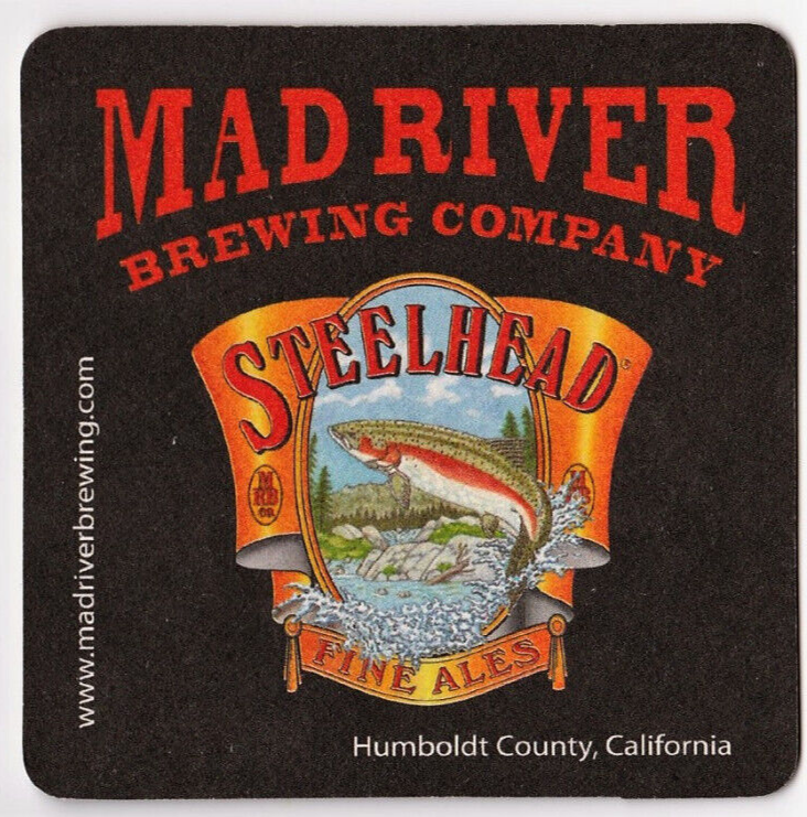Mad River Brewing Co Beer Coaster Blue Lake CA | eBay