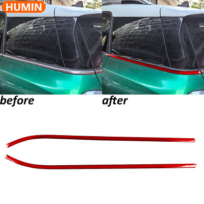 Red Carbon Fiber Rear Window Lower Trim Strip For Mini Cooper ...