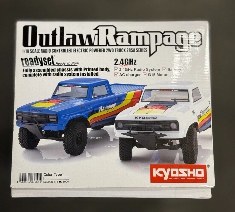Kyosho 1/10 Electric Outlaw Rampage 2wd Truck White Ready Set ...