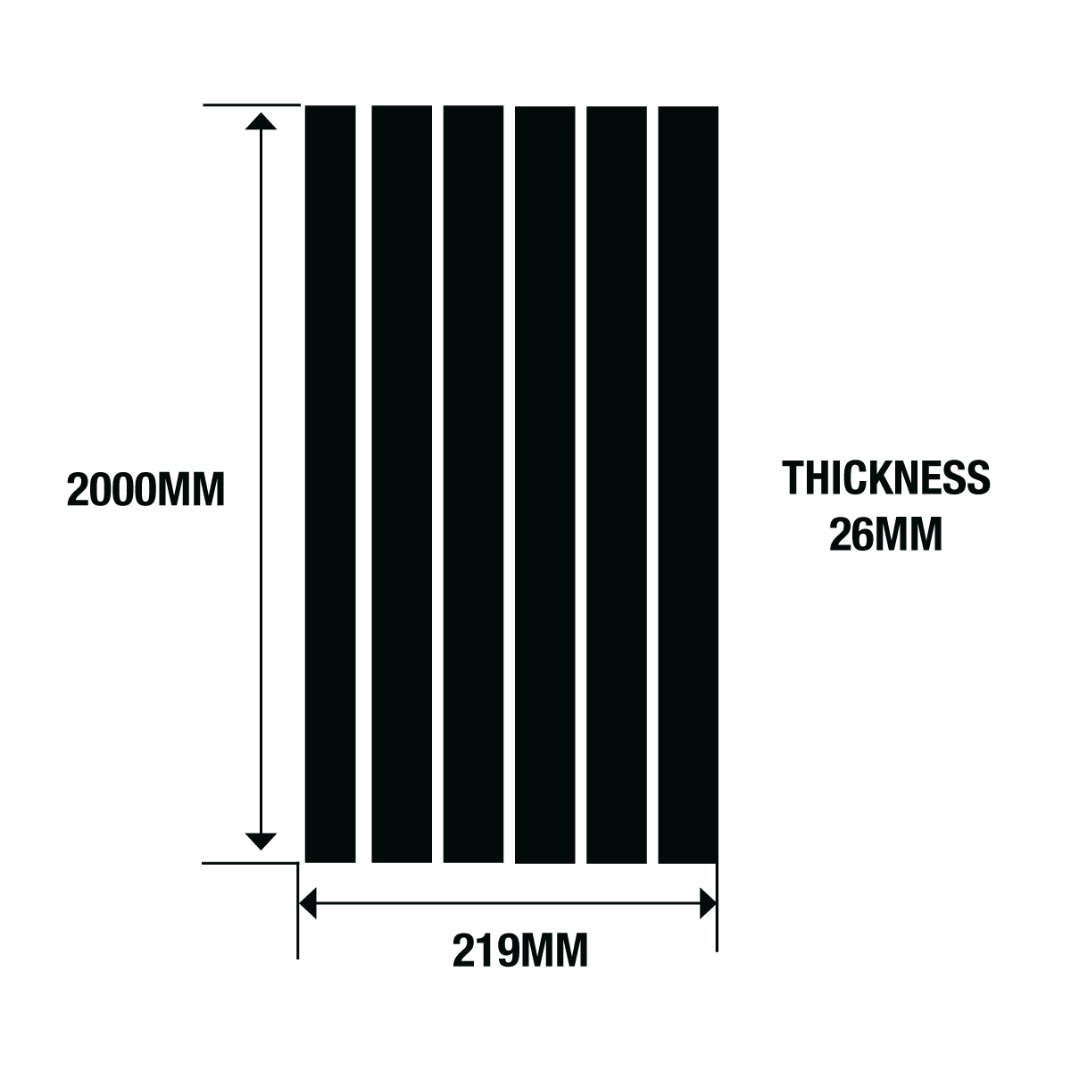 Slatted Composite Cladding Wall Panel - 2M (2 Packs) | Teak ...