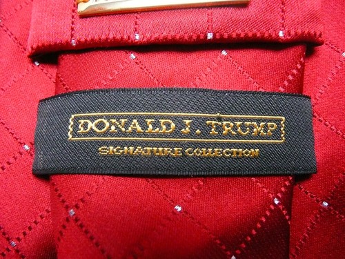 Donald J. Trump Tie. Signature Collection. Presidential Red, Silver ...