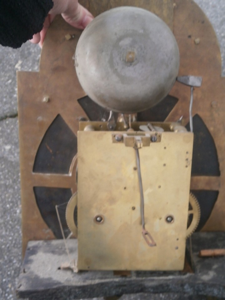 ROBERT BRADCORN 12x16+1/2 wobbly eye sun/moon longcase clock dial ...