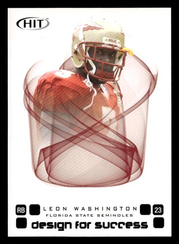 Leon Washington 2006 SAGE HIT Card #D-23 Florida State Seminoles | eBay