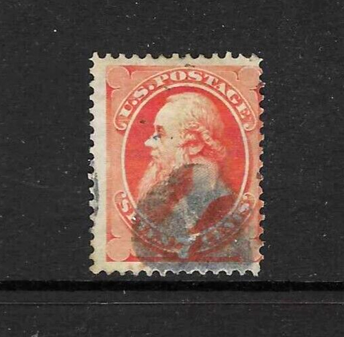 US Scott #149 Used 7-cent Stanton, Vermilion color, cork cancel, Fine ...