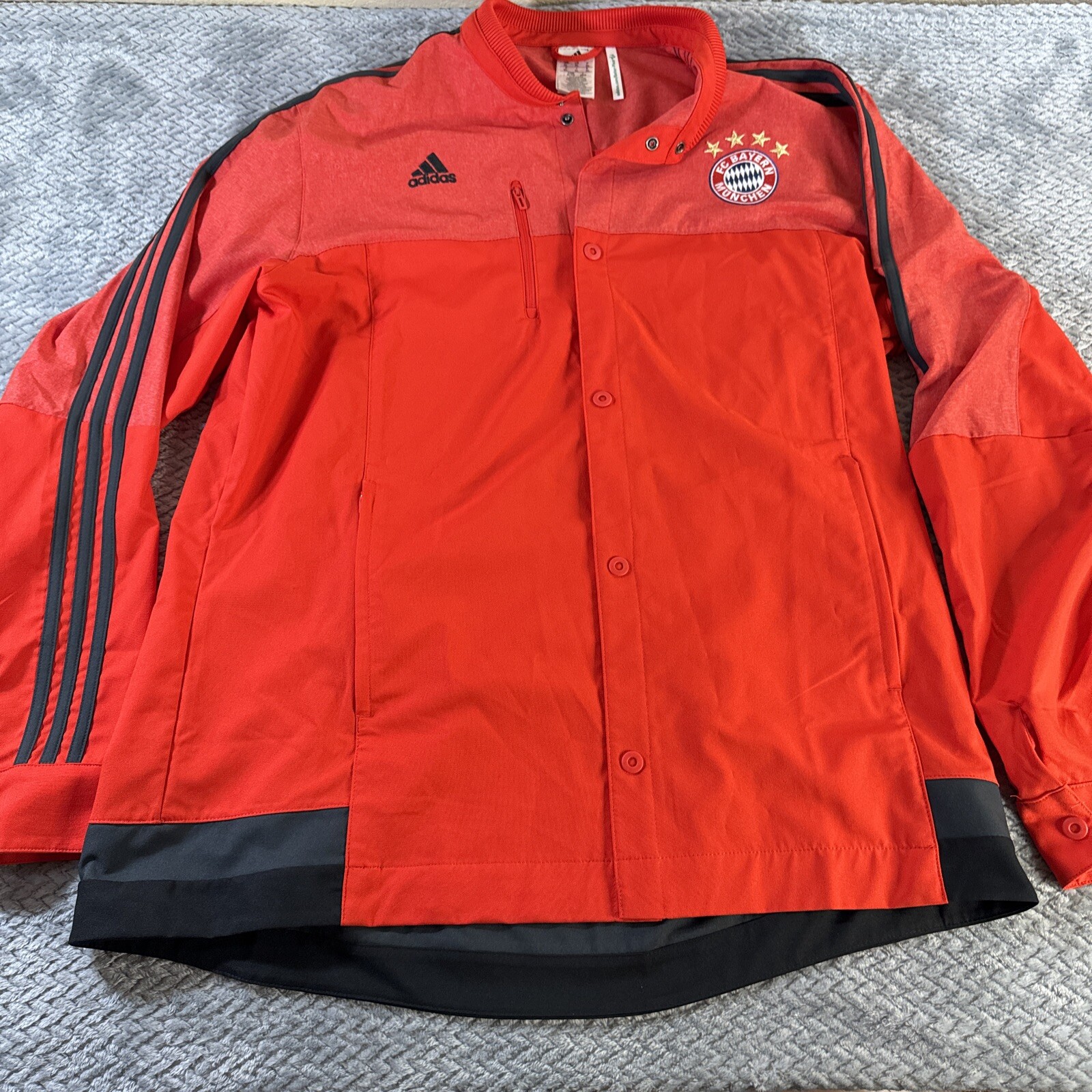 Adidas FC Bayern Munchen Munich Men’s Size XL Red Track Jacket ...