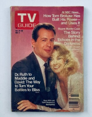 TV Guide Magazine October 24 1987 Bruce Willis Central PA Ed. No Label ...