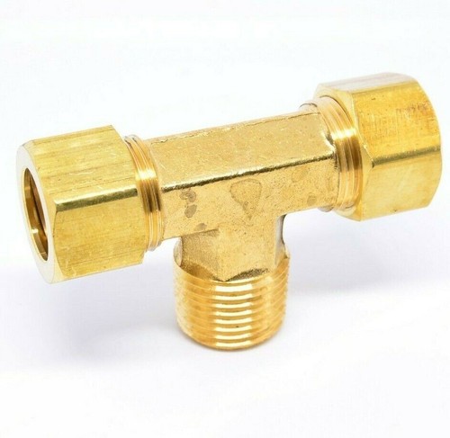 Fixed Branch Tee 3/8 in Tube OD 1/4 in Male NPTF x 3/8 Tube OD 20118 10 ...