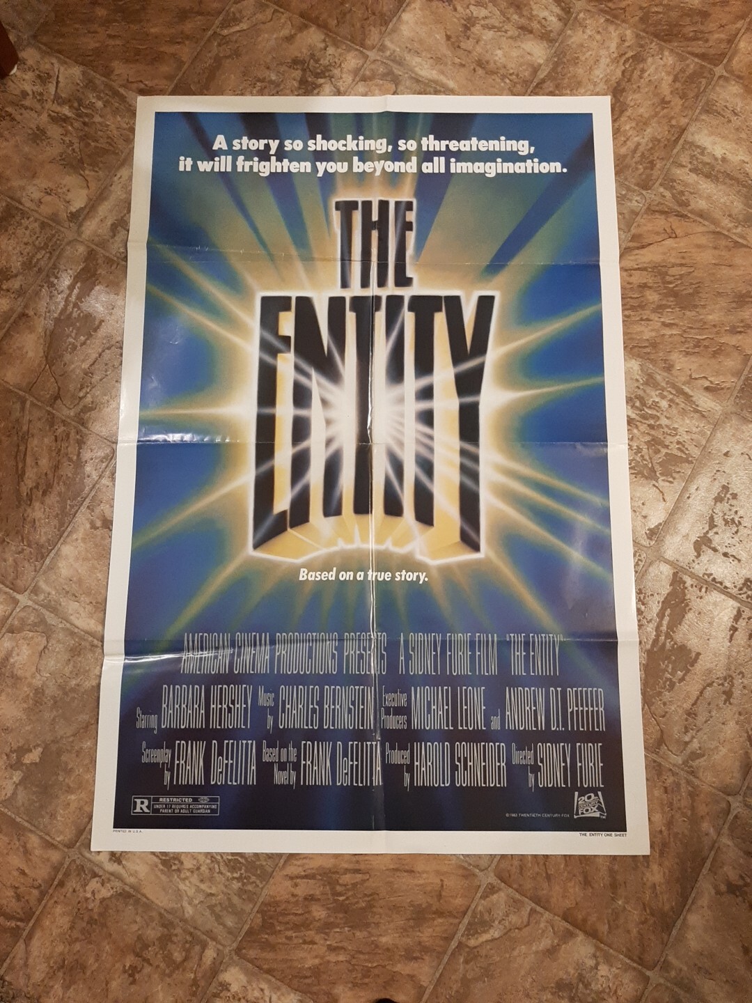 The Entity -(1983)- Original Movie Poster Size 27"x41". Folded | eBay