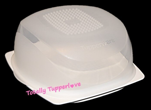 Tupperware Cheesmart Mini Cheese Keeper 6.25" x 6.25" White & Clear EUC ...