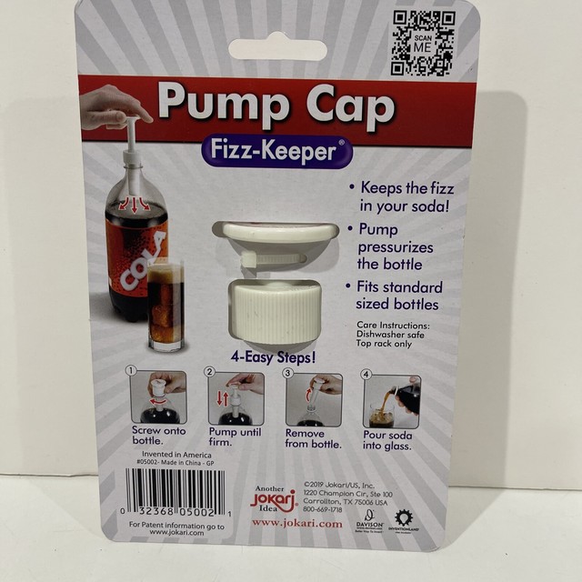 Jokari Fizz Keeper Pump Cap 2 Liter/Lt Soda Pop Bottles Saves ...