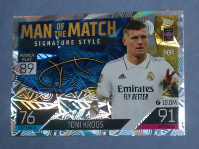 Toni Kroos 431 MOTM Signature Style 2022/23 Match Attax Real Madrid | eBay
