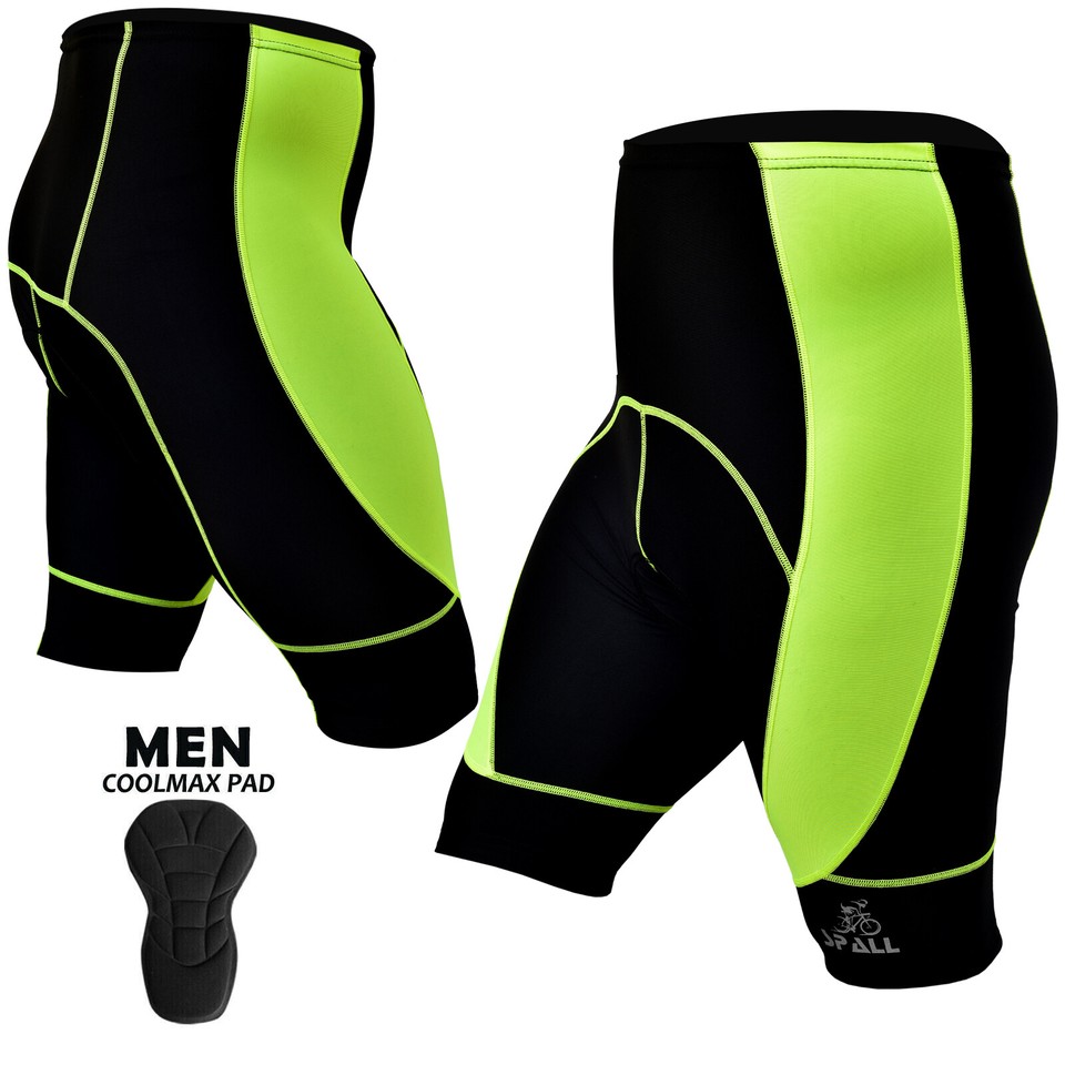 Mens Cycling Shorts MTB Bicycle Bike Short Compression Padded S to XL ...