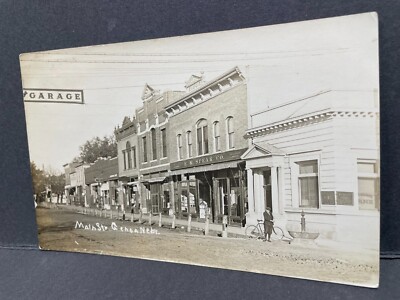 Genoa, Nebraska-Main Street Scene-Bank-Stores-1913-RPPC Real Photo ...