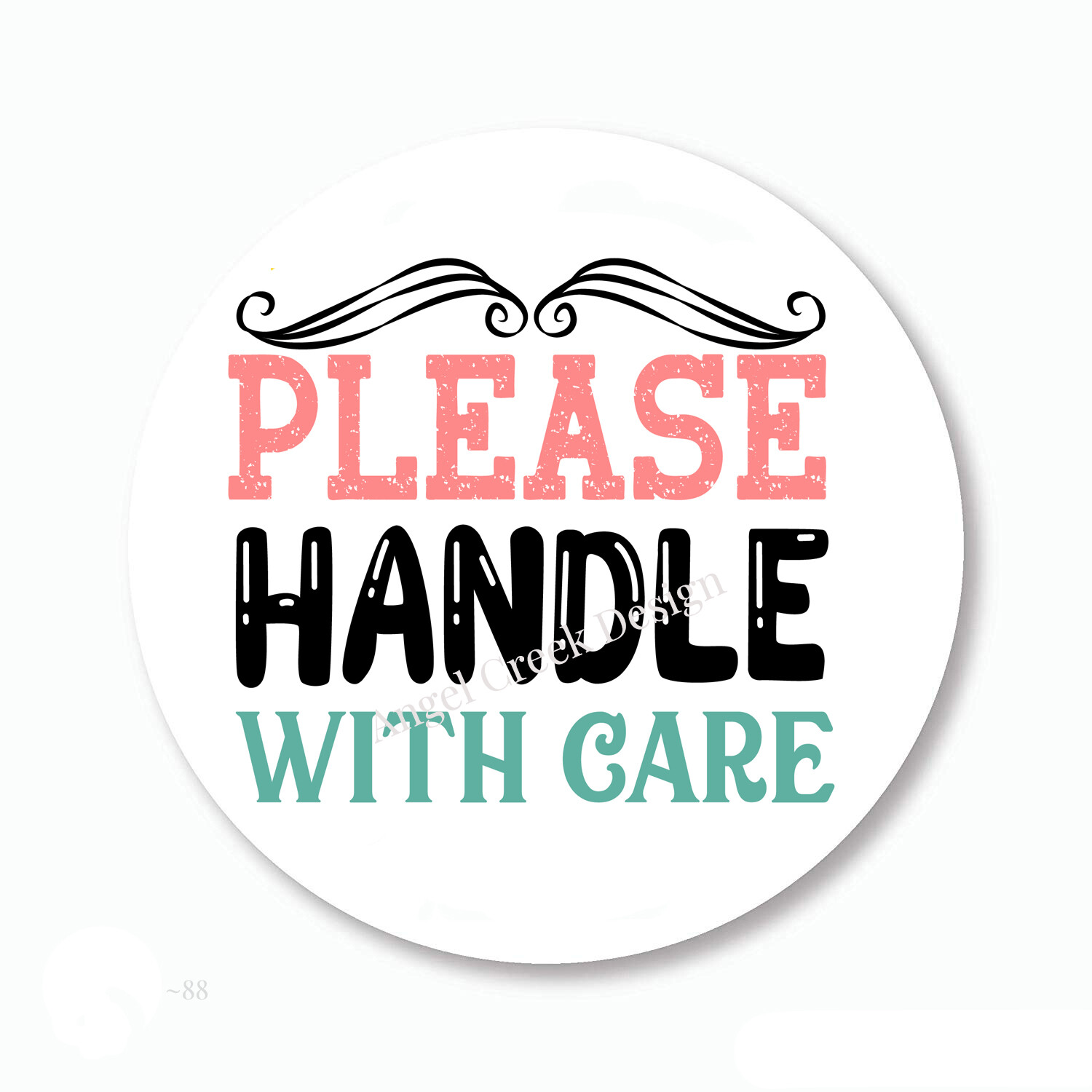 PLEASE HANDLE WITH CARE Package Labels Mailing Seals Business Stickers ...