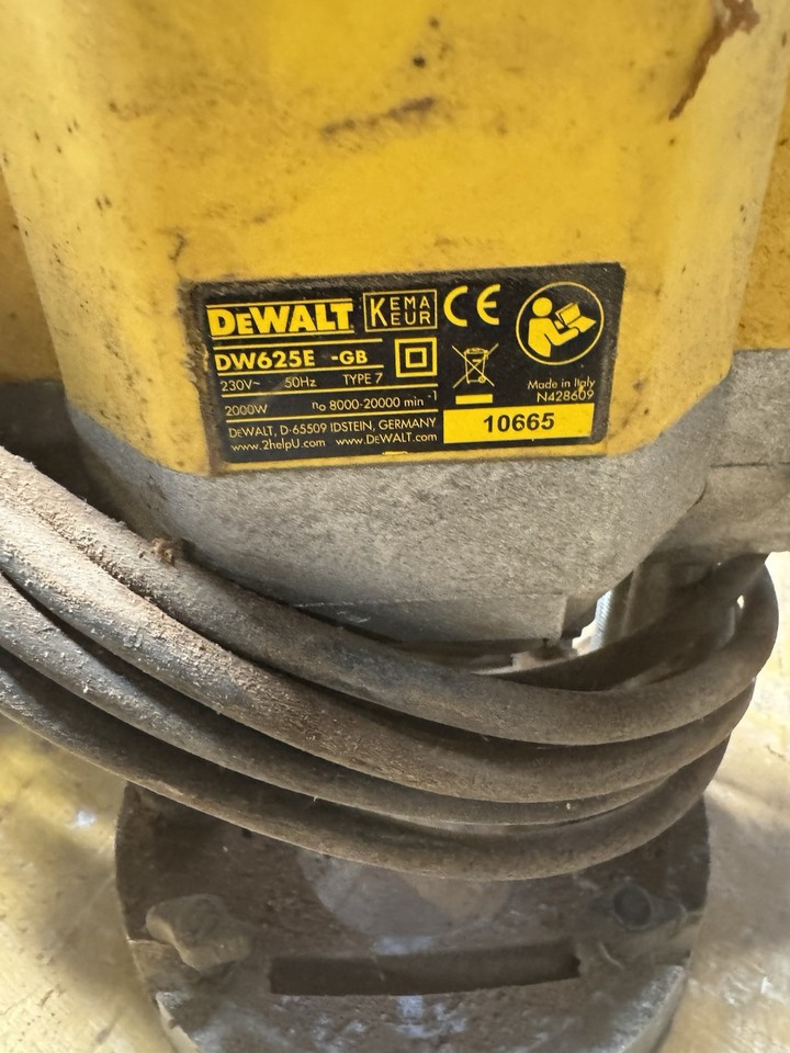 DEWALT DW625E TYPE 5 VARIABLE SPEED ROUTER | eBay UK