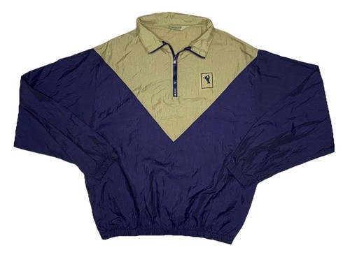 *VTG* Augusta National LPGA Women Blue Beige 1/4 Zip Windbreaker; Made ...