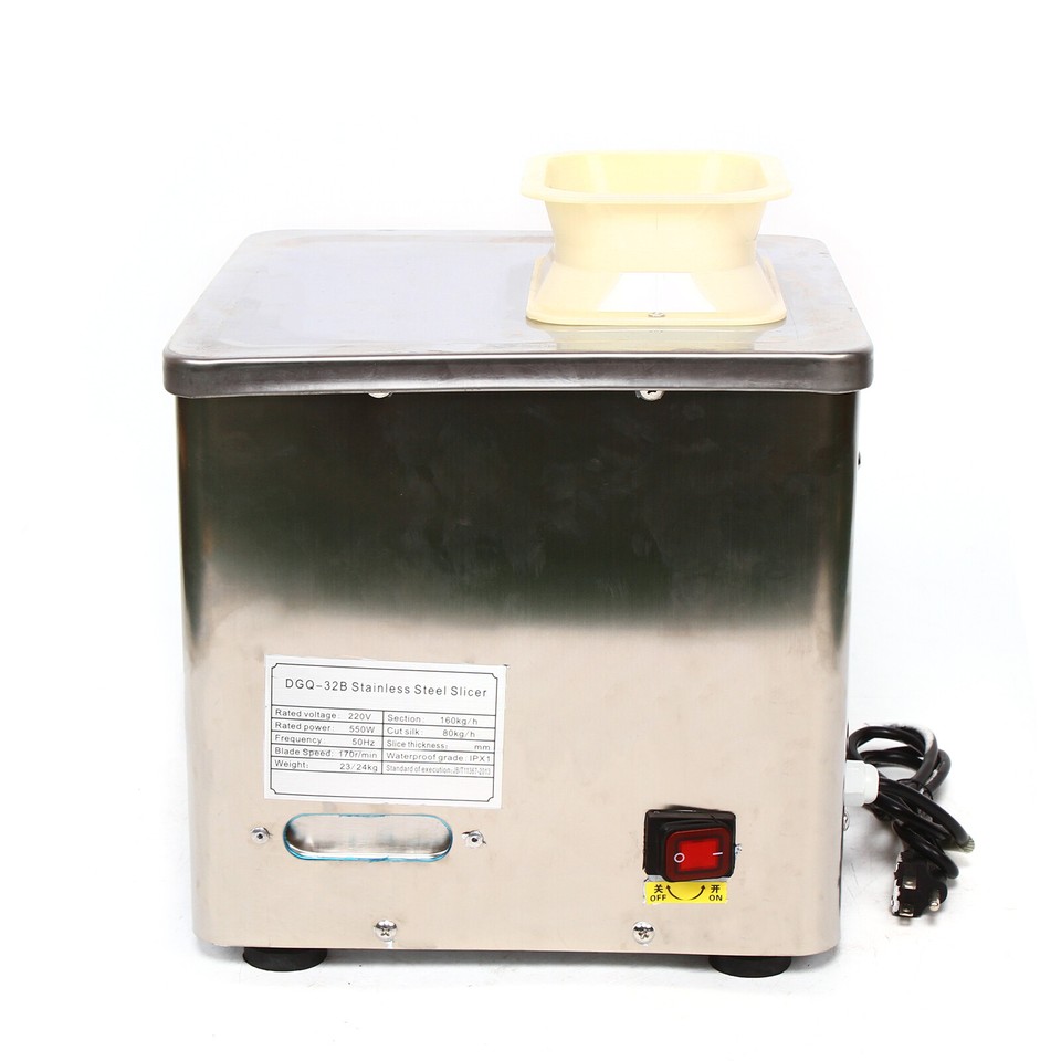 550w Commercial Meat Cutting Machine 160KG/H 3.5mm Meat Slicer Cutter ...
