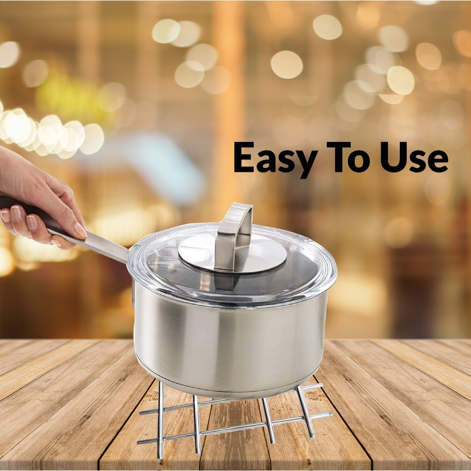 Trivet Stainless Steel Kitchen Hot Pan Pot Stand Holder-20x20cm cross ...