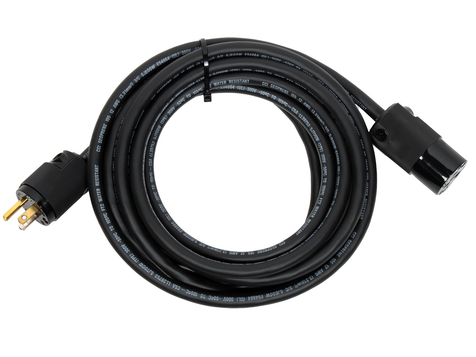 Elite Core PC14 Hand-Built 14AWG Power Cable (15 ft,Edison Male,Edison ...