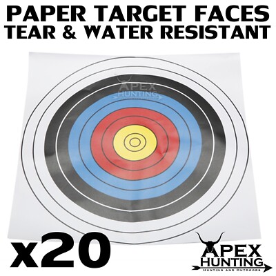 PAPER TARGET FACES - 20 PACK | eBay Australia
