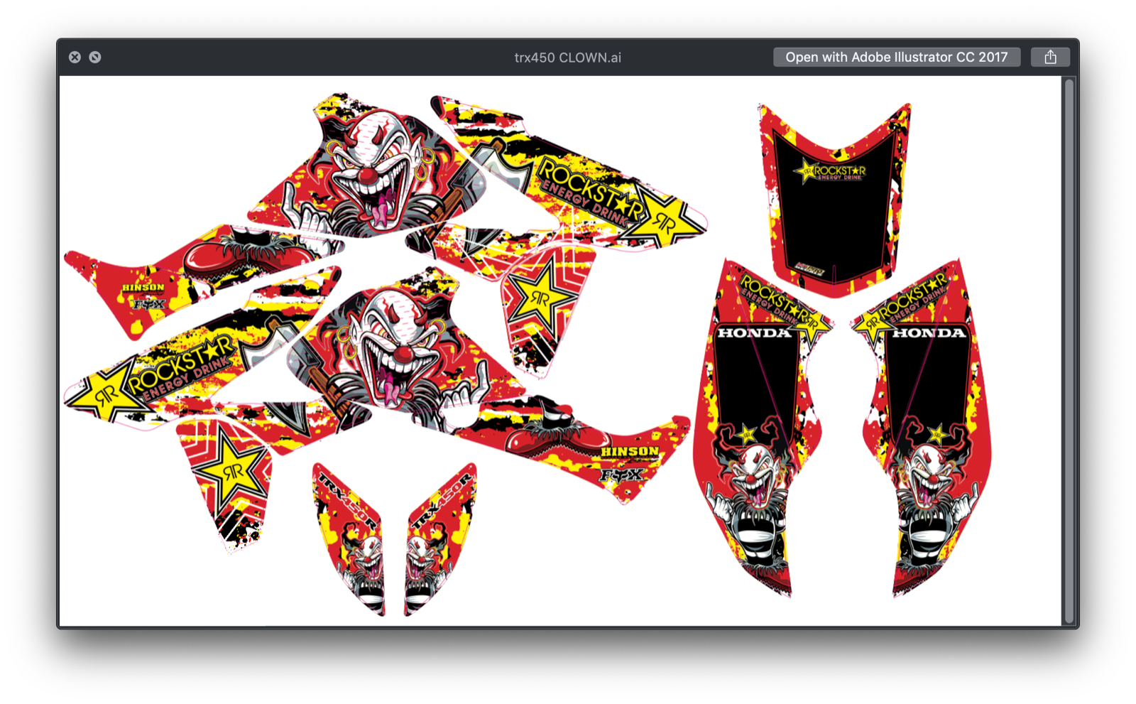 Fits Honda TRX450R TRX 450 2006 /2019 full ATV graphic kit decals ...