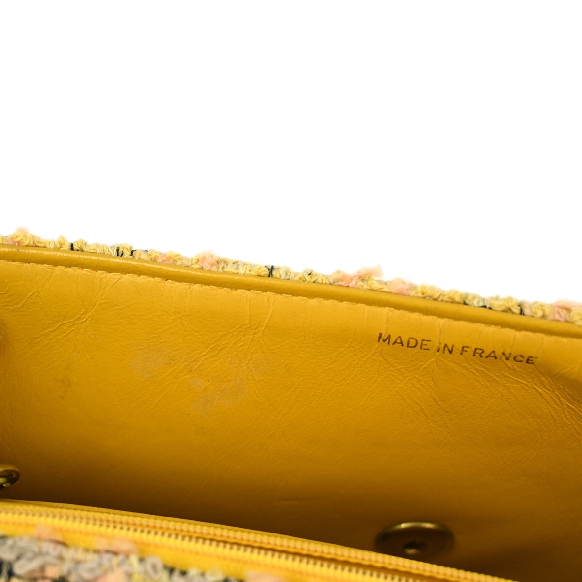 Chanel Yellow Tweed Classic Single Flap 2 in 1 Hand Bag Set 113959 | eBay