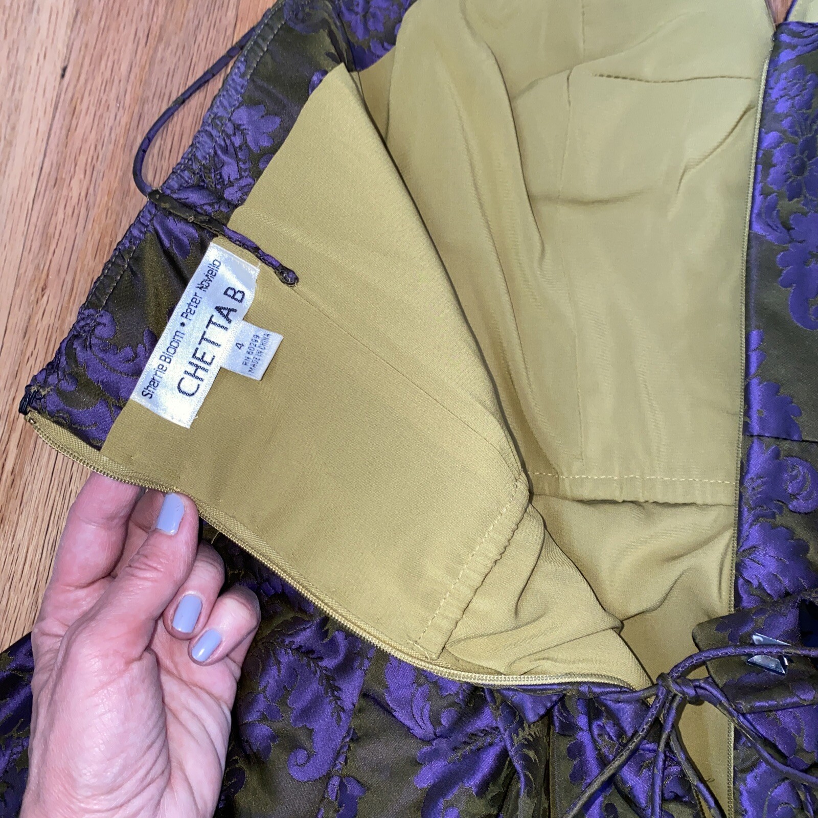 Chetta B Dress Coquette Y2K Vintage Romantic Silk Bus… - Gem