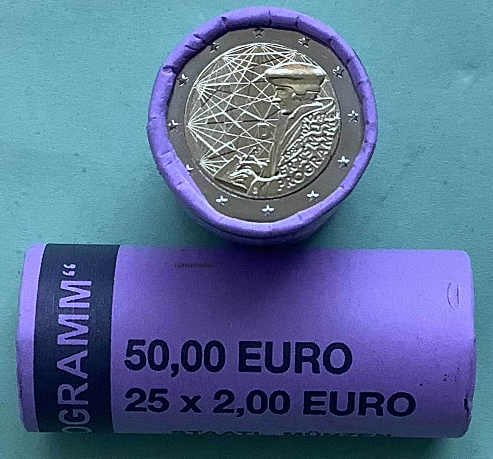Deutschland 2 Euro Rolle Gedenkmünzen Erasmus 2022 mit 25x 2 € Wahl ...