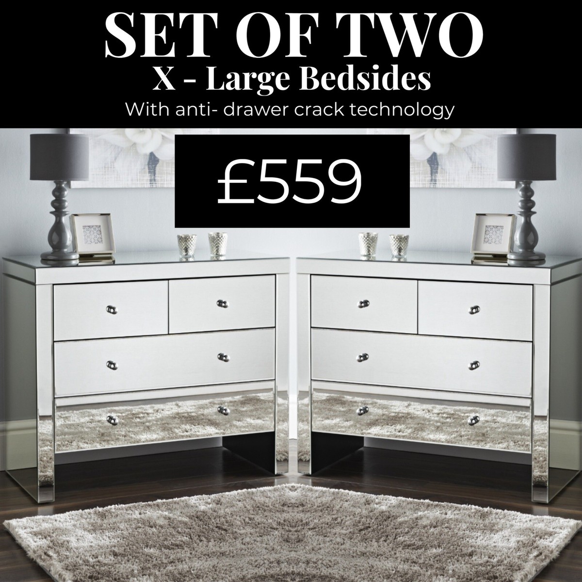Mirrored Bedroom Furniture The Range