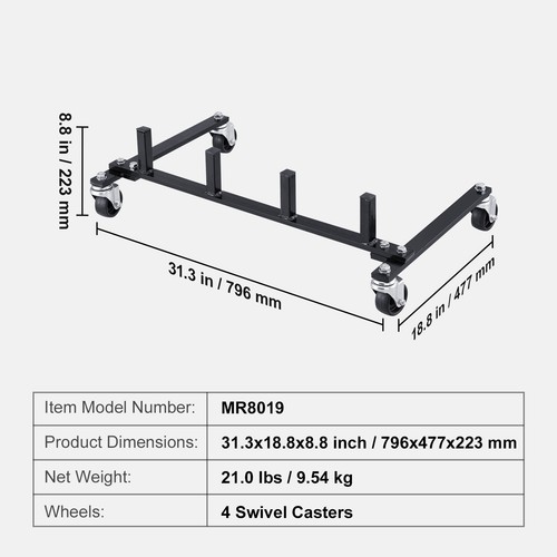 Uimoso Car Dolly Rack Hydraulic Trolley Jack Organizer 4-Dolly Capacity ...