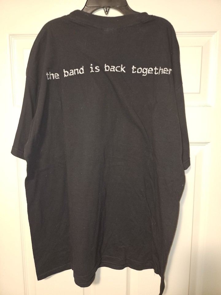 VINTAGE WCW NWO SILVER LOGO T SHIRT NEW WORLD ORDER BAND IS BACK ...