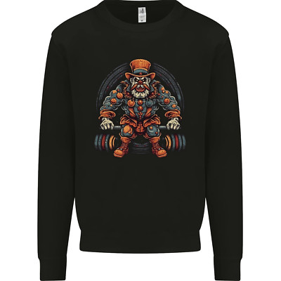 Circus Clown Weightlifting Gym Bodybuilding Kids Sweatshirt Jumper | eBay