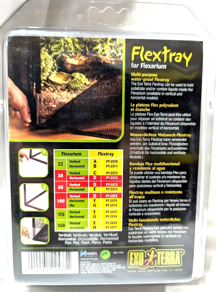 Exo Terra PT-2573 FlexTray "D" for Flexarium 38 Horizontal 65/100 ...
