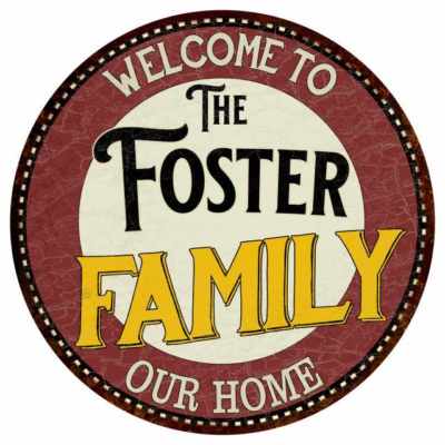 The Foster Family Round Metal Sign Kitchen Game Room Décor 100140038088 ...
