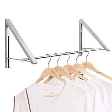 Wall Mount Drying Rack Hanger Laundry Room Hanging Clothes Stainless ...