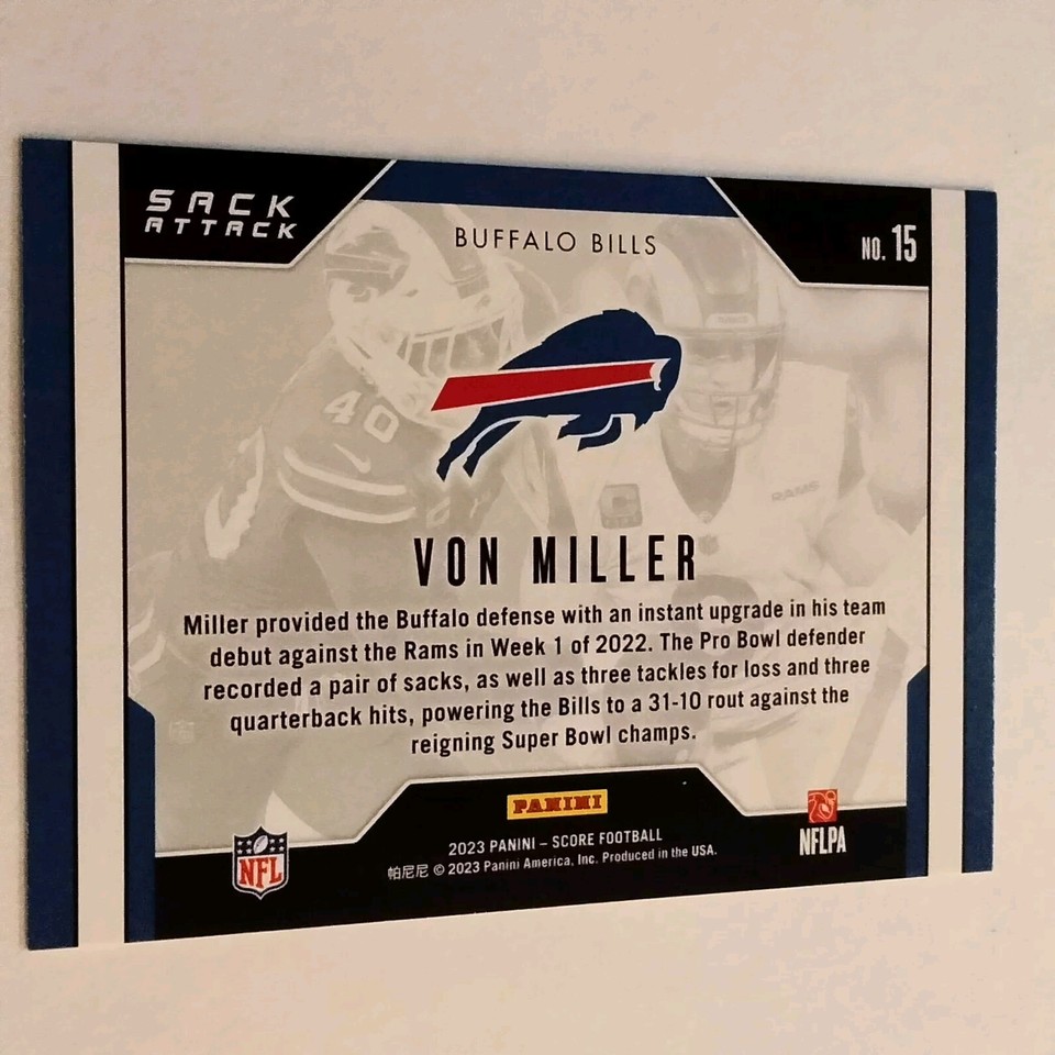 2023 Score Sack Attack Von Miller Buffalo Bills #15 | eBay