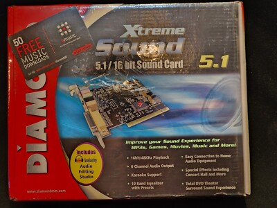 Diamond Xtreme Sound 5.1 / 16 Bit Sound Card *NEW Sealed in Box ...