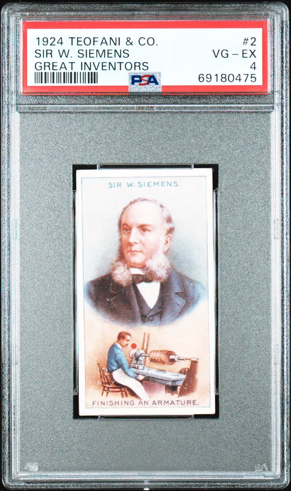 1924 Teofani & Co Great Inventors #2 SIR W. SIEMENS - PSA 4 VG-EX Pop 1 ...