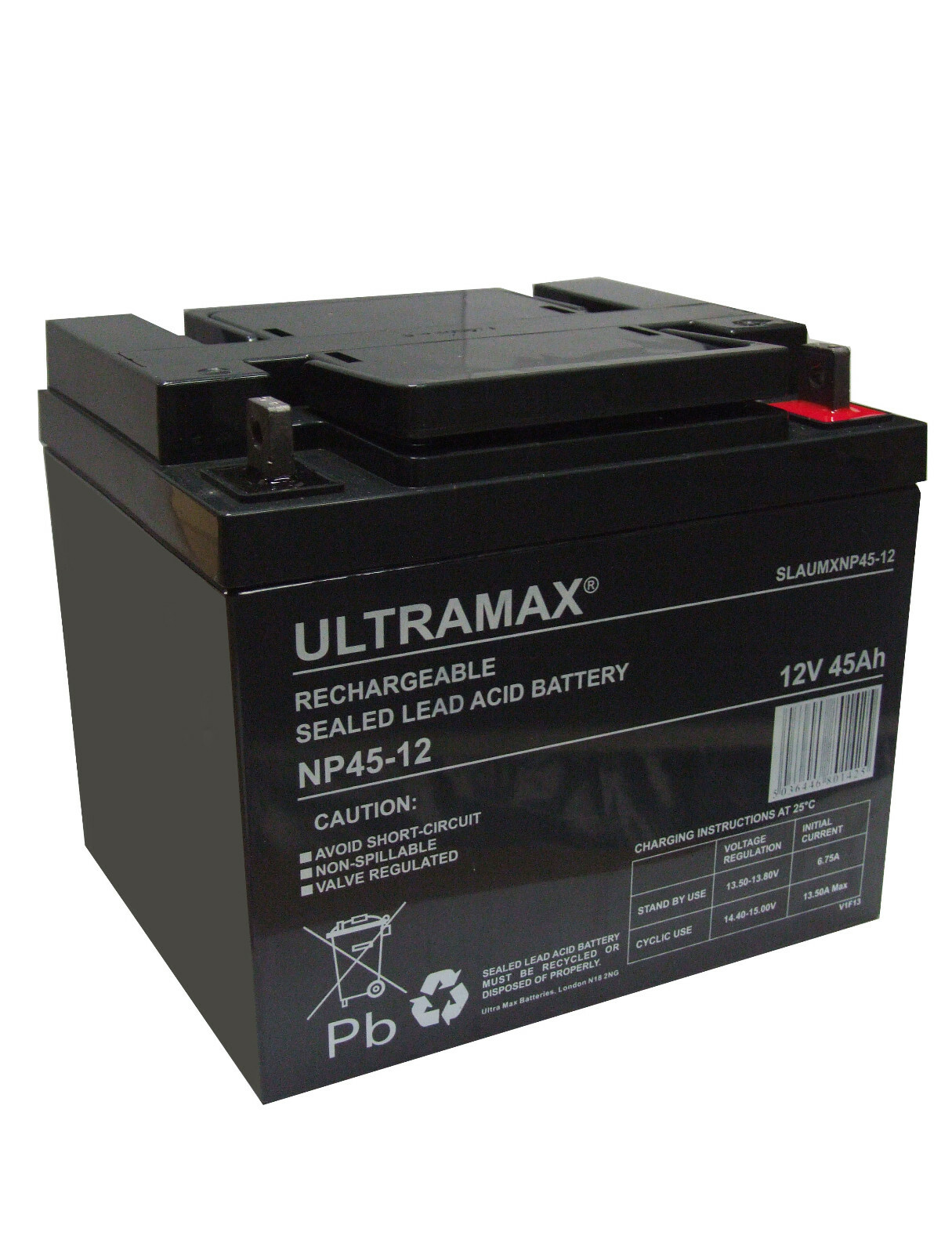 ULTRAMAX NP44-12, 12V 44AH (as 42Ah & 45Ah) SEALED LEAD RECHARGEABLE ...