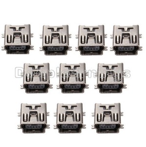 Connecteurs 100PCS Mini USB SMD 5 Broches Femelle Mini B Socket ...