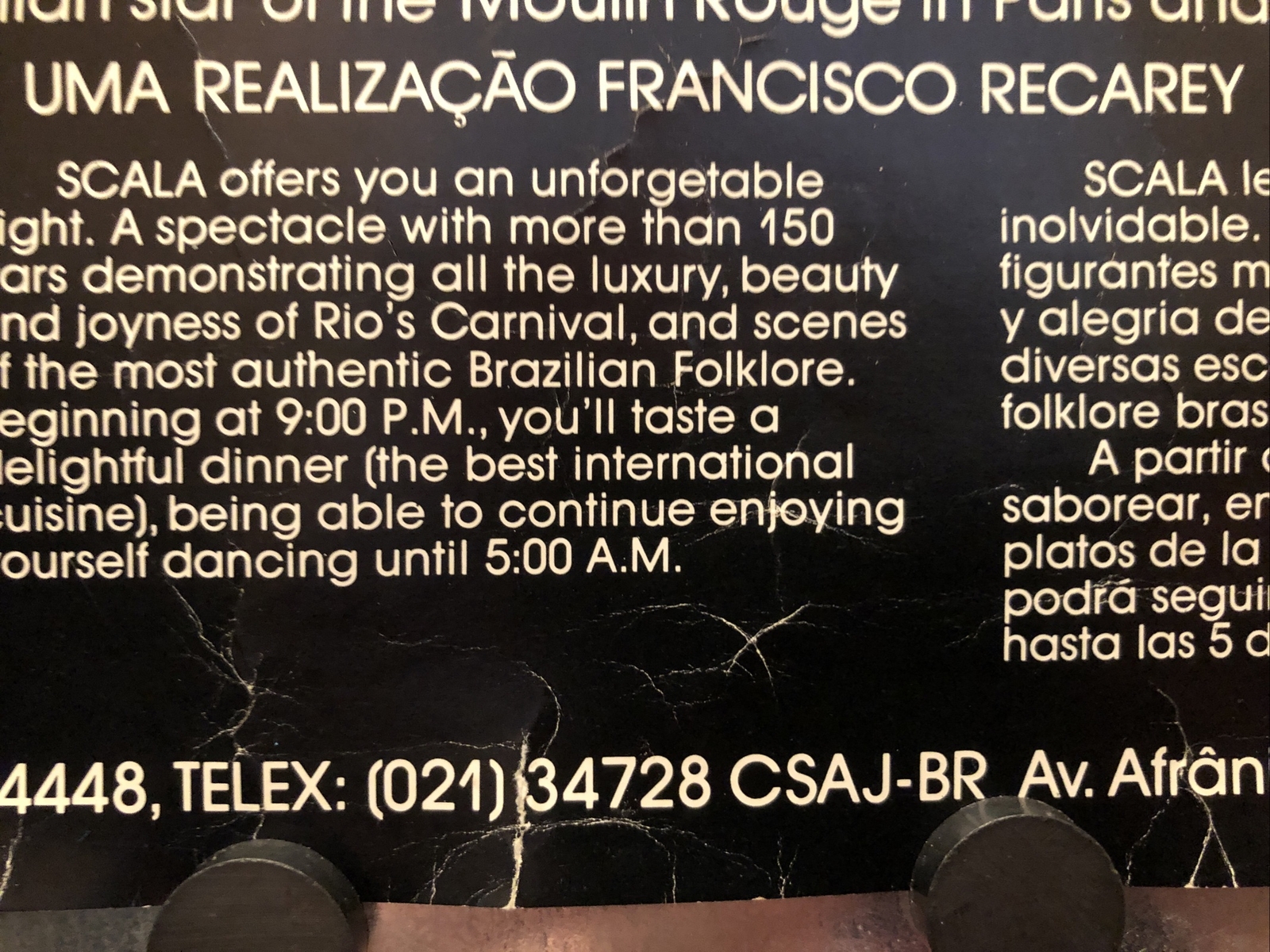 Original 1980s Scala Rio De Janeiro Follies Show Poster | eBay