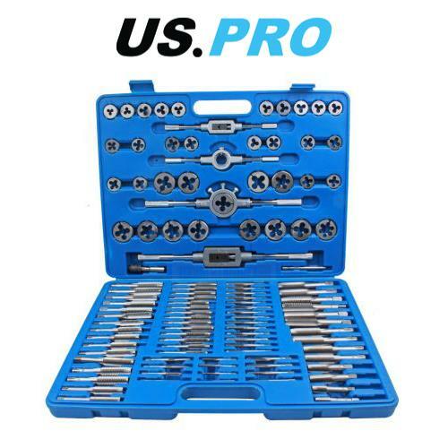 US PRO Tools 110 Piece UNF, NS, UNC, (SAE) & Metric Tap And Die Set ...