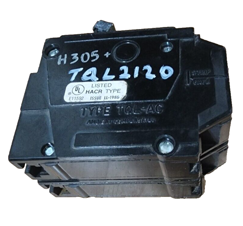 GE TQL2120 2 Pole 20 Amp 120/240VAC Plug-In Type TQL-AC Circuit Breaker ...