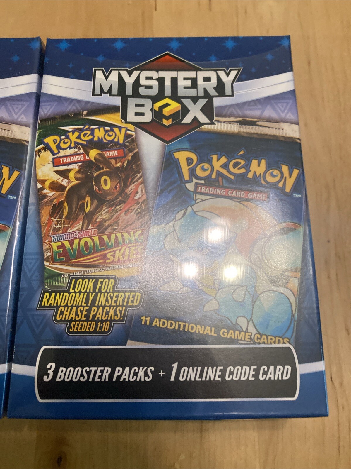NEW Lot Of 3 Mystery Box Pokemon Walmart - Evolving Skies Or Chase ...